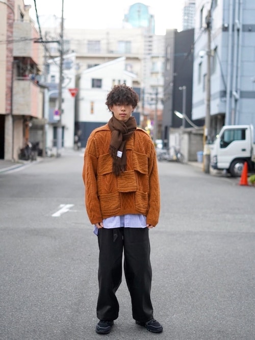 Haru｜THE INOUE BROTHERSのマフラーを使ったコーディネート - WEAR