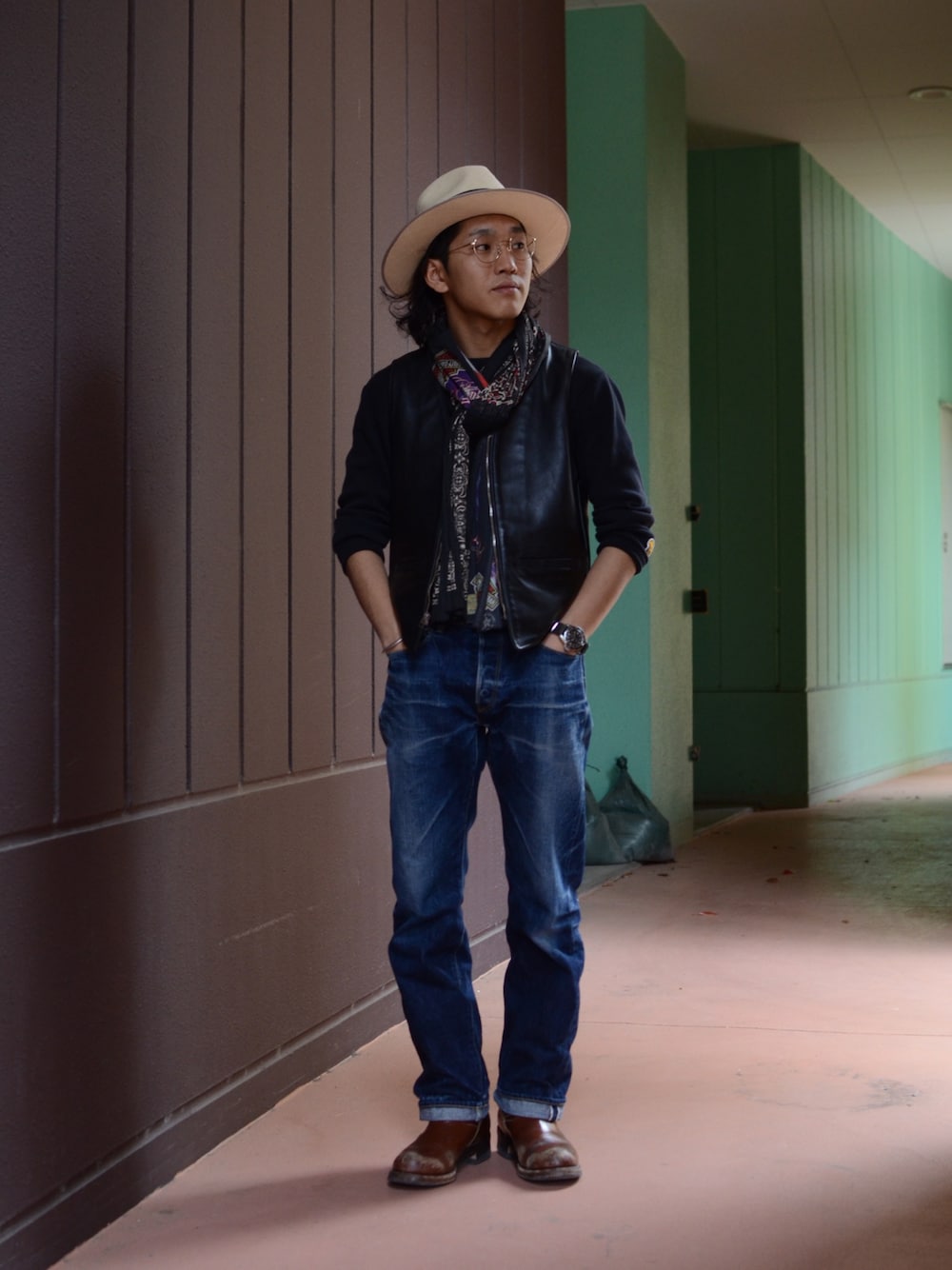 RYOHEI TOTOKI(Schott TOKYO-BAY)｜schottのライダースジャケットを使ったコーディネート - WEAR