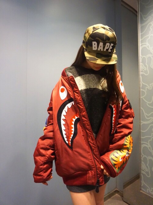 BAPE®LADY(BAPE STORE HARAJUKU)｜A BATHING APEのキャップを使ったコーディネート - WEAR