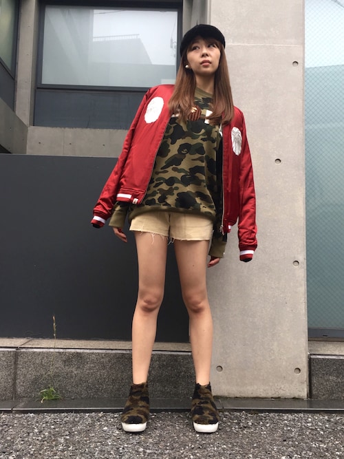 BAPE®LADY(BAPE STORE HARAJUKU)｜A BATHING APEのキャップを使ったコーディネート - WEAR