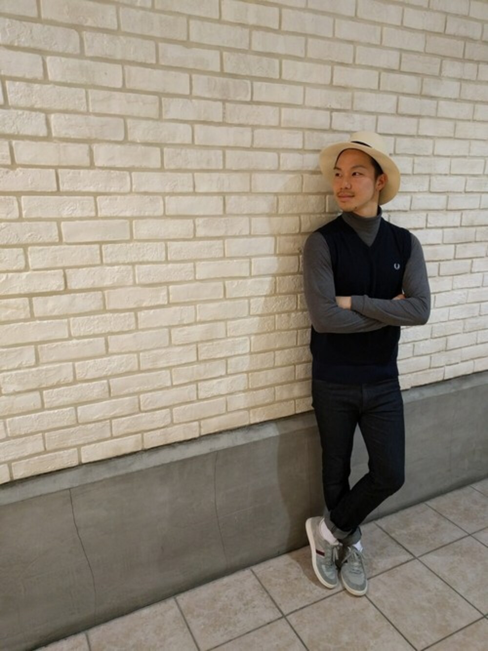 YUKI HAMAGUCHI(FRED PERRY 札幌ステラプレイス)｜FRED PERRYのベストを使ったコーディネート - WEAR