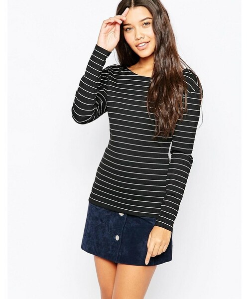 Just Female（-）の「Just Female Redial Top in Black and White（）」 - WEAR