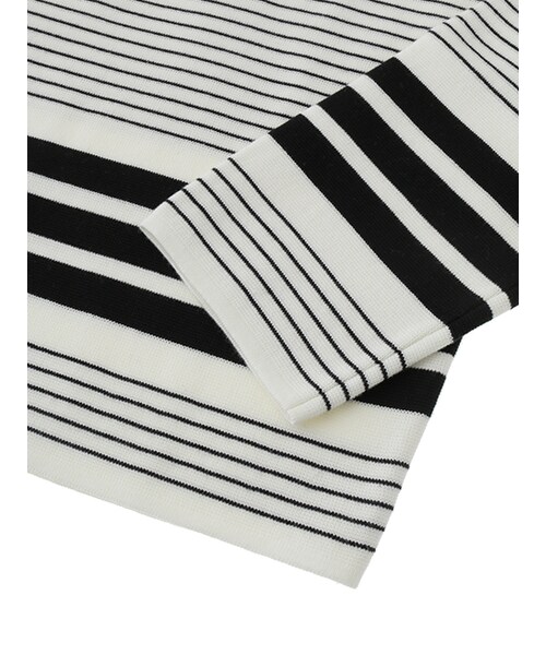 w closet（ダブルクローゼット）の「ミラノリブ変則ボーダーニット（トップス）」 - WEAR