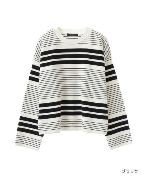 w closet（ダブルクローゼット）の「ミラノリブ変則ボーダーニット（）」 - WEAR