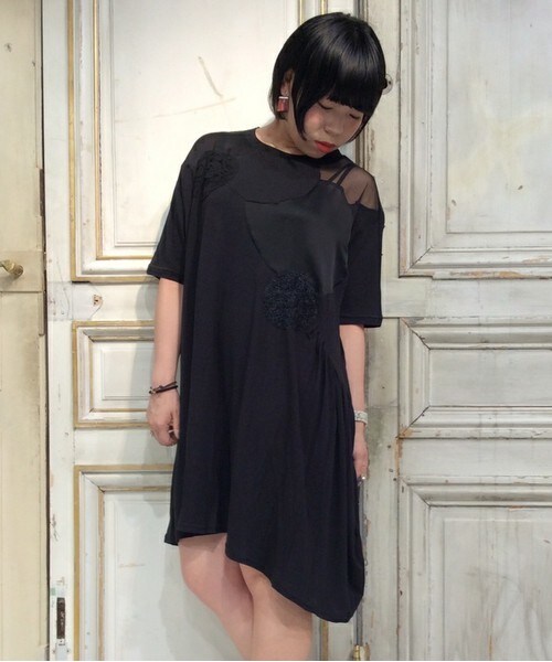 gomme（ゴム）の「Bウェイブチュニック（ワンピース）」 - WEAR