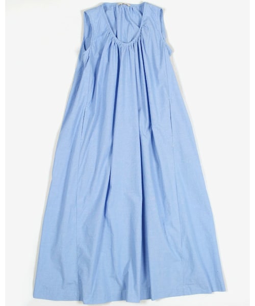 45R フォーティファイブ アール ワンピース — ベージュ/ブルー レディース 45R（フォーティファイブアール）の「ハケ目ワンピース（）」 - WEAR