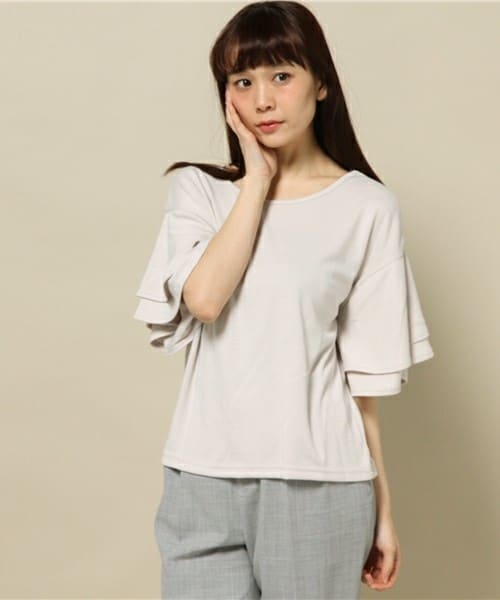 INTERPLANET WINGS（インタープラネットウィング）の「袖ヒラヒラカットソー（Tシャツ/カットソー）」 - WEAR