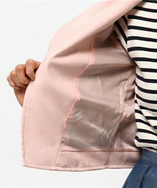 CASPER JOHN AIVER（キャスパージョンアイバー）の「CASPER JOHN AIVER ピンクダブルライダースネオレザー ...