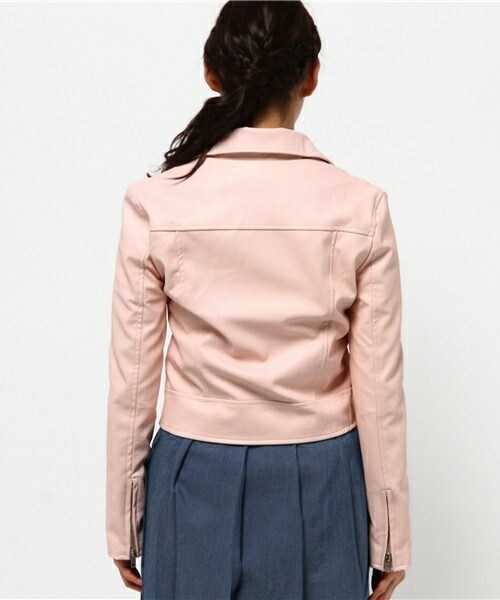 CASPER JOHN AIVER（キャスパージョンアイバー）の「CASPER JOHN AIVER ピンクダブルライダースネオレザー ...