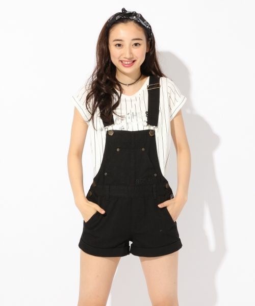 repipi armario（レピピ アルマリオ）の「デニムサロペットショートパンツ（）」 - WEAR