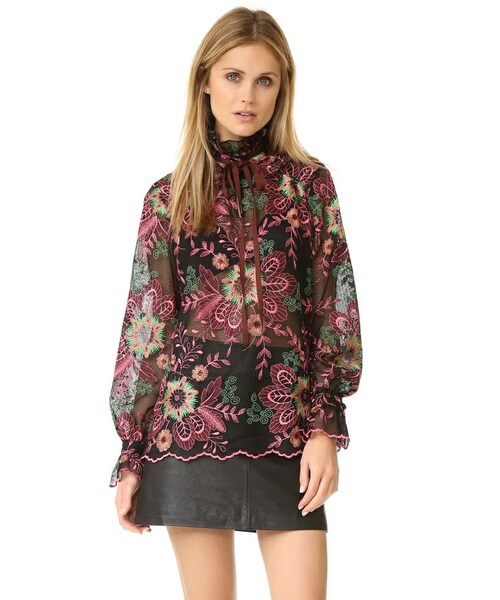 ANNA SUI（アナスイ）の「Anna Sui Scroll Flower Lace Top（）」 - WEAR