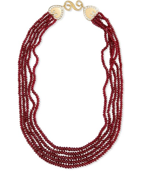 splendid（スプレンディッド）の「Splendid Five-Strand Smooth Ruby Necklace（ネックレス）」 - WEAR