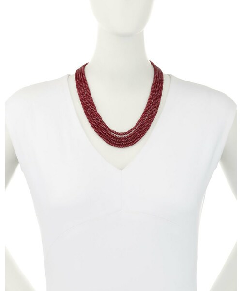splendid（スプレンディッド）の「Splendid Five-Strand Smooth Ruby Necklace（ネックレス）」 - WEAR