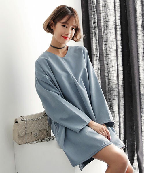 DHOLIC（ディーホリック）の「Vネックボクシーワンピース（ワンピース）」 - WEAR