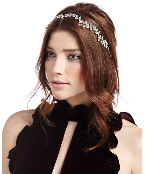 jennifer behr（ジェニファーベア）の「Jennifer Behr Vera Crystal Leaf Circlet ...