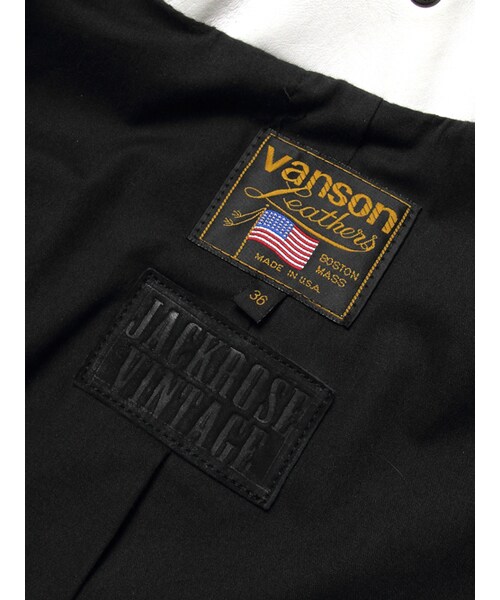 VANSON（ヴァンソン）の「×JACKROSE VINTAGE 9RJV シングルライダースジャケット WH（）」 - WEAR