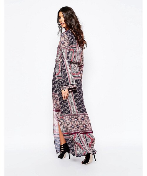 MANGO（マンゴ）の「Mango Cara Winter Folk Thigh High Split Maxi Dress（ワンピース ...