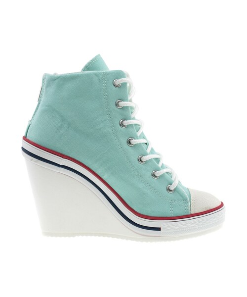 MaxStarの「Maxstar Women's 777 Back Zipper Canvas High Wedge Heel ...