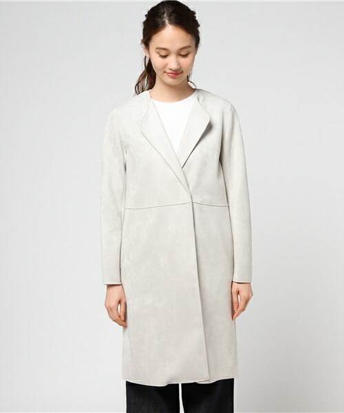 INTERPLANET（インタープラネット）の「スエードノーカラーコート（ノーカラージャケット）」 - WEAR