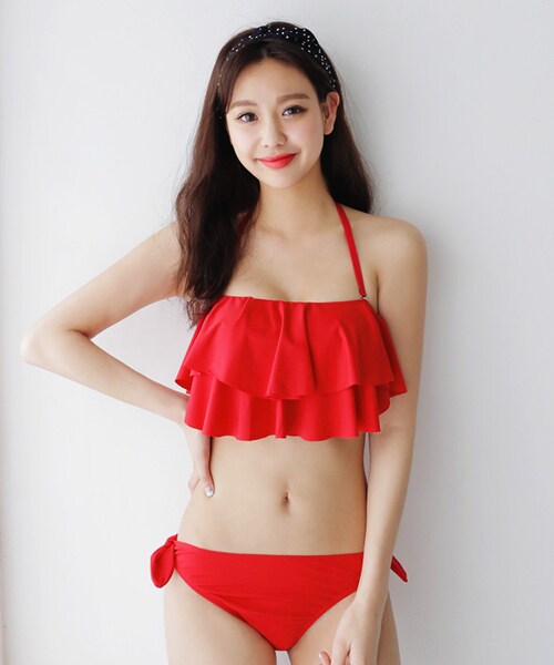 DHOLIC（ディーホリック）の「2WAYソリッドカラーティアードビキニ（水着）」 - WEAR