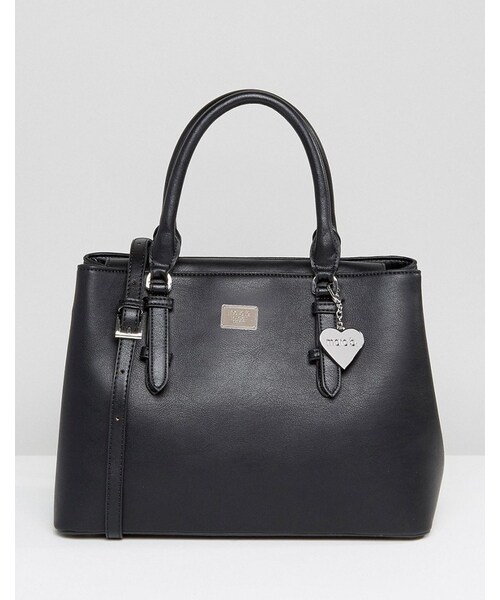 Marc B（-）の「Marc B Minimal Tote Bag with Cross Body Strap in Black（ショルダー ...