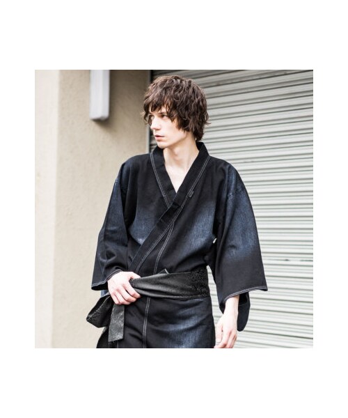 ROEN（ロエン）の「Roen (ロエン)ブラスト加工デニム浴衣(インディゴ/ダークインディゴ)（）」 - WEAR