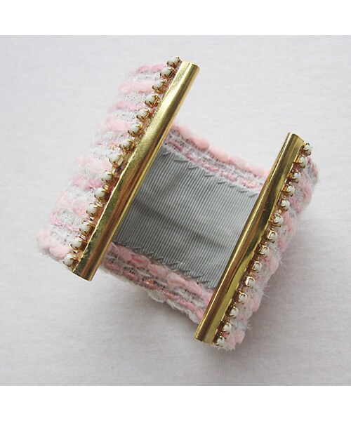 Hime.（ヒメ）の「Hime.ヨーロッパ製生地ビジューバングルL②（バングル/リストバンド）」 - WEAR