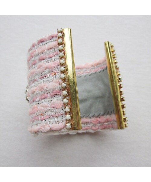 Hime.（ヒメ）の「Hime.ヨーロッパ製生地ビジューバングルL②（バングル/リストバンド）」 - WEAR