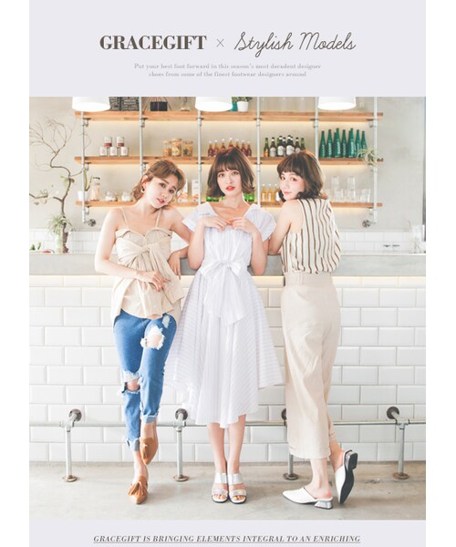 gracegift（グレースギフト）の「聯名異材質流蘇尖頭樂福鞋（）」 - WEAR