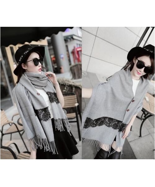 no brand（ノーブランド）の「"2 way" Stole poncho（ストール/ショール）」 - WEAR