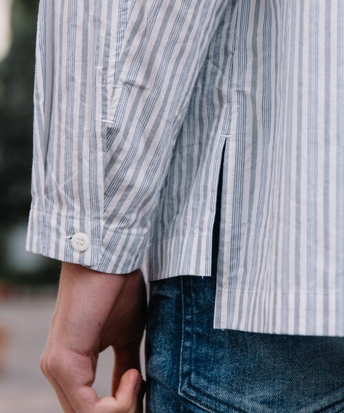 LIDNM（リドム）の「ストライプオーバーシャツ（シャツ/ブラウス）」 - WEAR