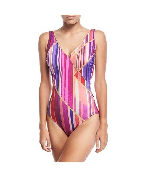Gottex(ゴテックス)の「gottex Art Deco V Neck Surplice One Piece Swimsuit(水着