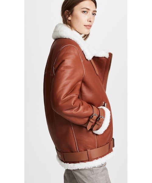 Acne Studios（アクネストゥディオズ）の「Acne Studios Velocite Shearling Moto Jacket ...