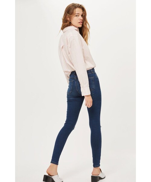 TOPSHOP（トップショップ）の「Topshop Moto indigo ripped jamie jeans（デニムパンツ）」 - WEAR