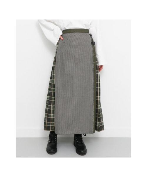 KBF（ケイビーエフ）の「MIXチェックラップスカート（）」 - WEAR