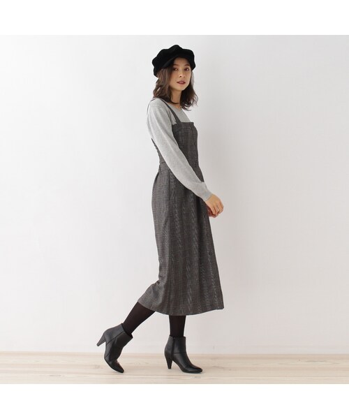 OZOC（オゾック）の「グレンチェック柄ジャンパースカート（）」 - WEAR