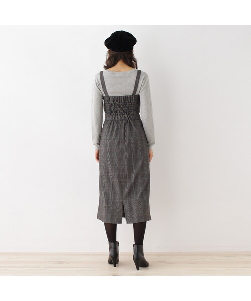 OZOC（オゾック）の「グレンチェック柄ジャンパースカート（）」 - WEAR