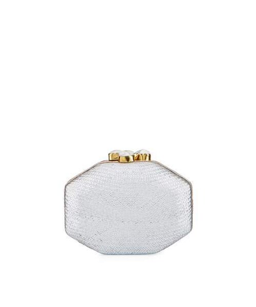 Rafe（レイフ）の「Rafe Sofia Straw Clutch Polygon Bag, Silver（クラッチバッグ）」 - WEAR