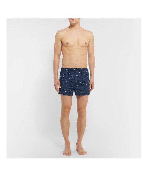 Derek Rose （-）の「Derek Rose Nelson Printed Cotton Boxer Shorts（ボクサーパンツ ...