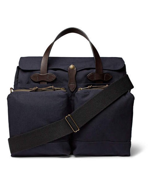 FILSON（フィルソン）の「Filson 24-Hour Leather-Trimmed Tin Cloth Briefcase（ビジネス ...
