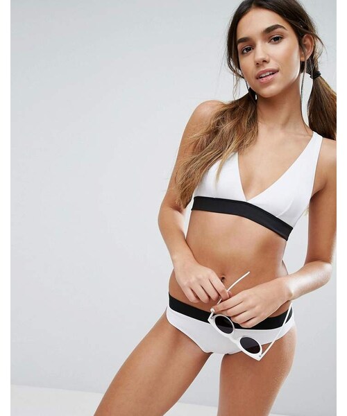MONKI Monki Bikini Bottom with Contrast Band WEAR