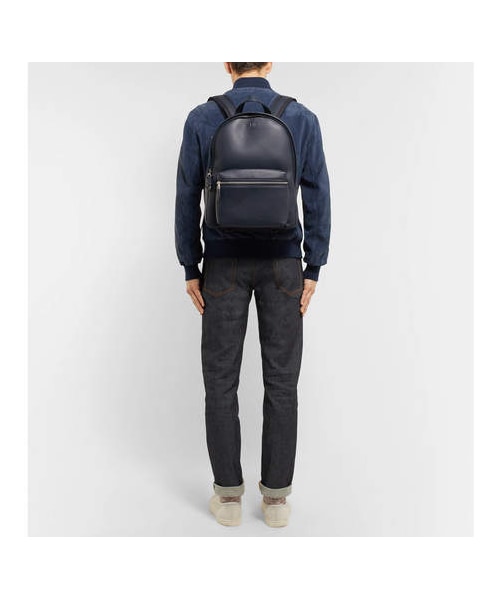 dunhill（ダンヒル）の「Dunhill Hampstead Canvas-Panelled Full-Grain Leather ...