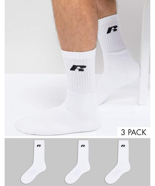 Russell Athletic（ラッセルアスレティック）の「Russell Athletic 3 Pack Sports Sock（ソックス ...