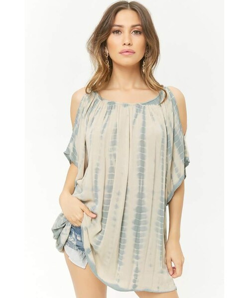 FOREVER 21（フォーエバー トゥエンティーワン）の「Forever 21 Open-Shoulder Tie-Dye Tunic（その他トップス）」 - WEAR