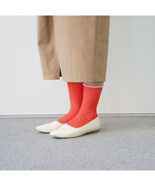 STORES.jp（ストアーズドットジェーピー）の「【ギフトに人気】ペルーコットンのゴムなし靴下(ユニセックス) レッド_SO005-RD ...