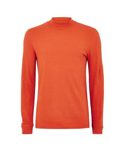 TOPMAN（トップマン）の「Topman Mens Orange Muscle Turtle Neck T-Shirt（Tシャツ/カットソー ...