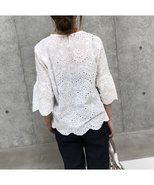 copine（コピン）の「ラッフルスリーブパンチングブラウス【クリックポスト対象商品】（シャツ/ブラウス）」 - WEAR