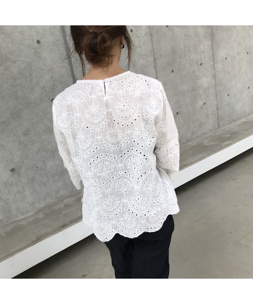 copine（コピン）の「ラッフルスリーブパンチングブラウス【クリックポスト対象商品】（シャツ/ブラウス）」 - WEAR