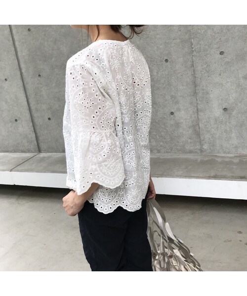 copine（コピン）の「ラッフルスリーブパンチングブラウス【クリックポスト対象商品】（シャツ/ブラウス）」 - WEAR