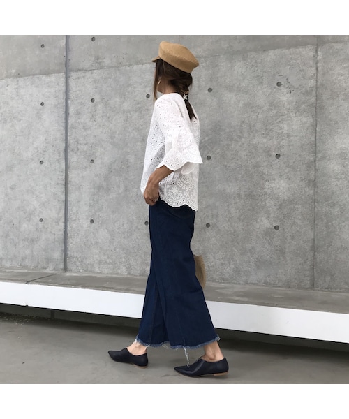 copine（コピン）の「ラッフルスリーブパンチングブラウス【クリックポスト対象商品】（シャツ/ブラウス）」 - WEAR